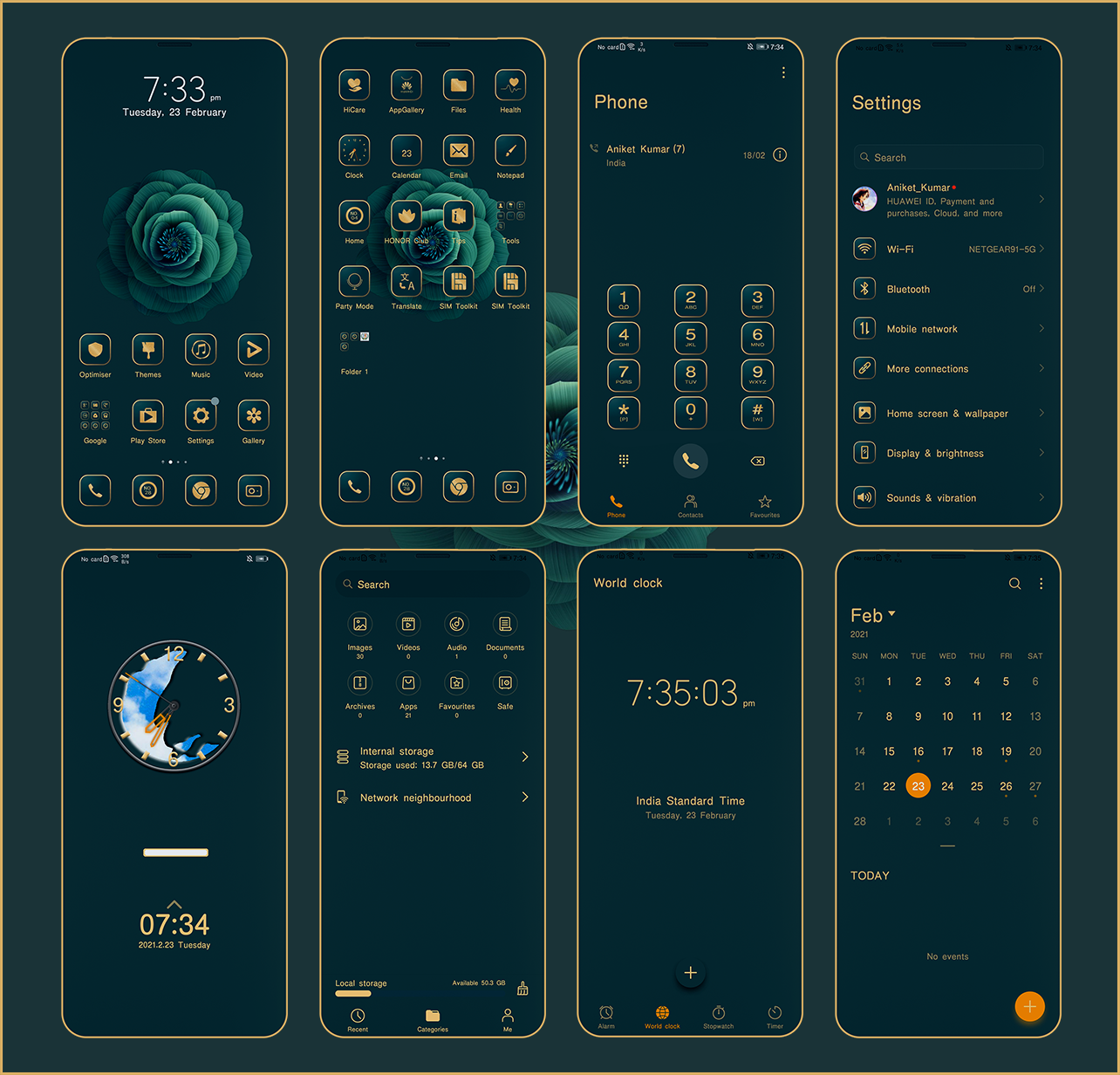 [EMUI THEME] Golden Rose Premium Theme for EMUI Theme for EMUI 10/11 ...