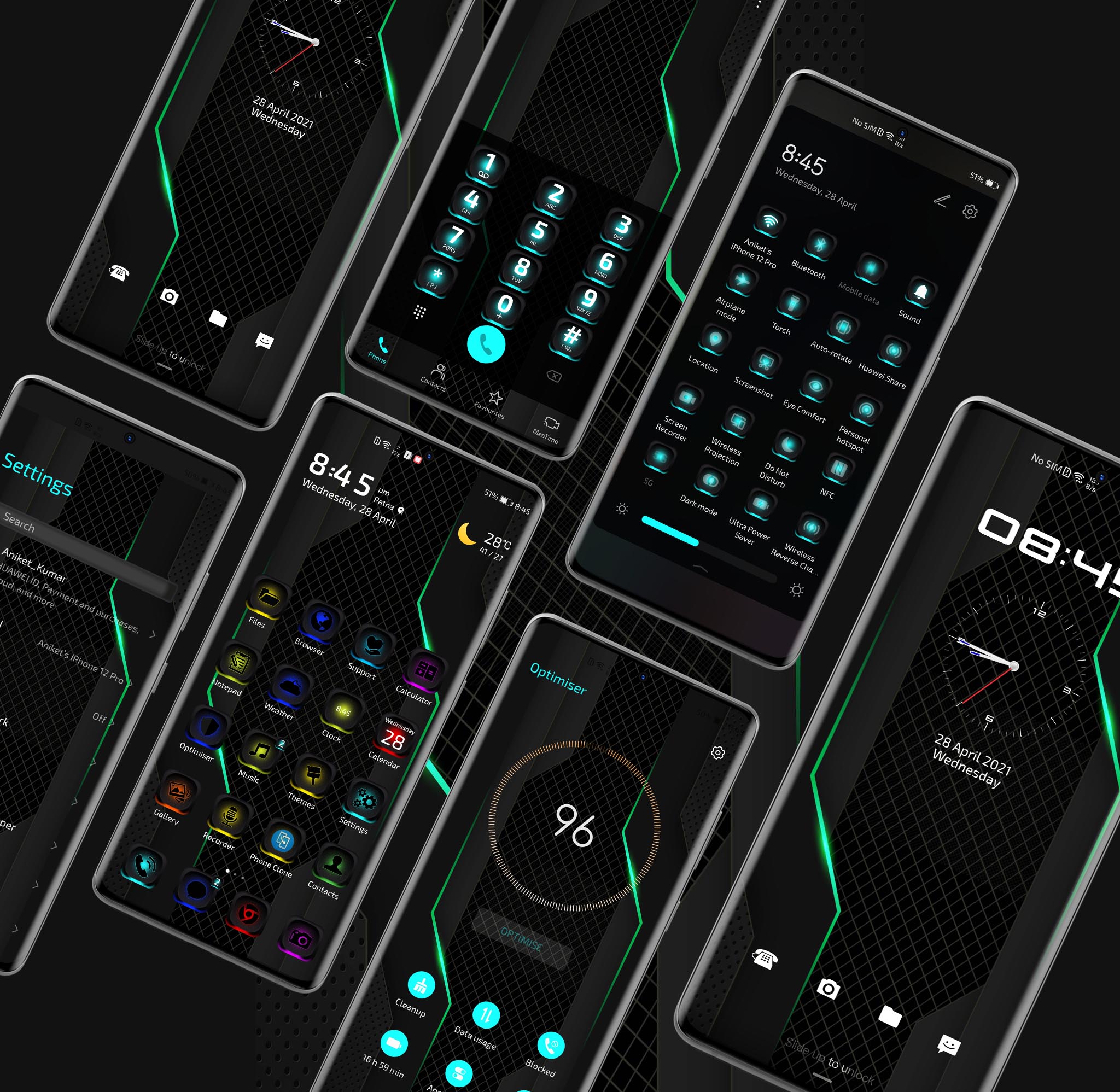 EMUI THEME/Magic Ui] Black Game Theme for EMUI Theme for EMUI 10 ...